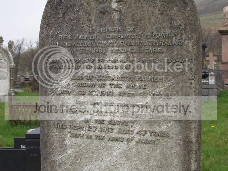 Palmer Photos - Trealaw Cemetery (Glamorganshire Lookup Requests) 1 ...
