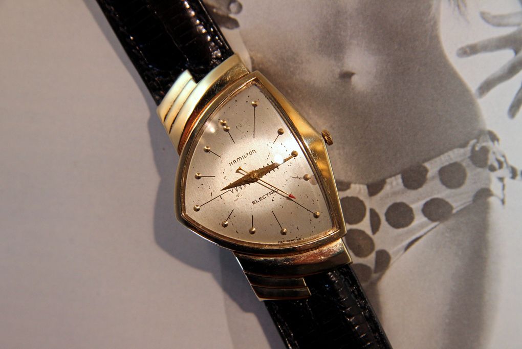 REDUCED 2x: Rare Vintage 14k Solid Gold Hamilton Electric "Ventura" cal ...