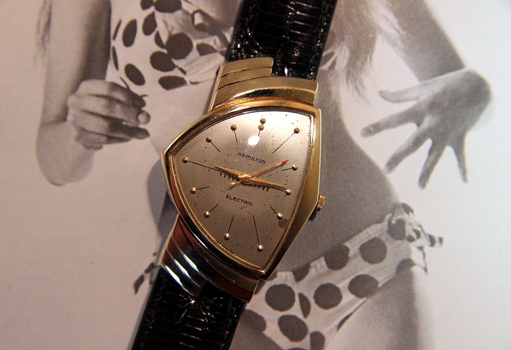 REDUCED 2x: Rare Vintage 14k Solid Gold Hamilton Electric "Ventura" cal ...