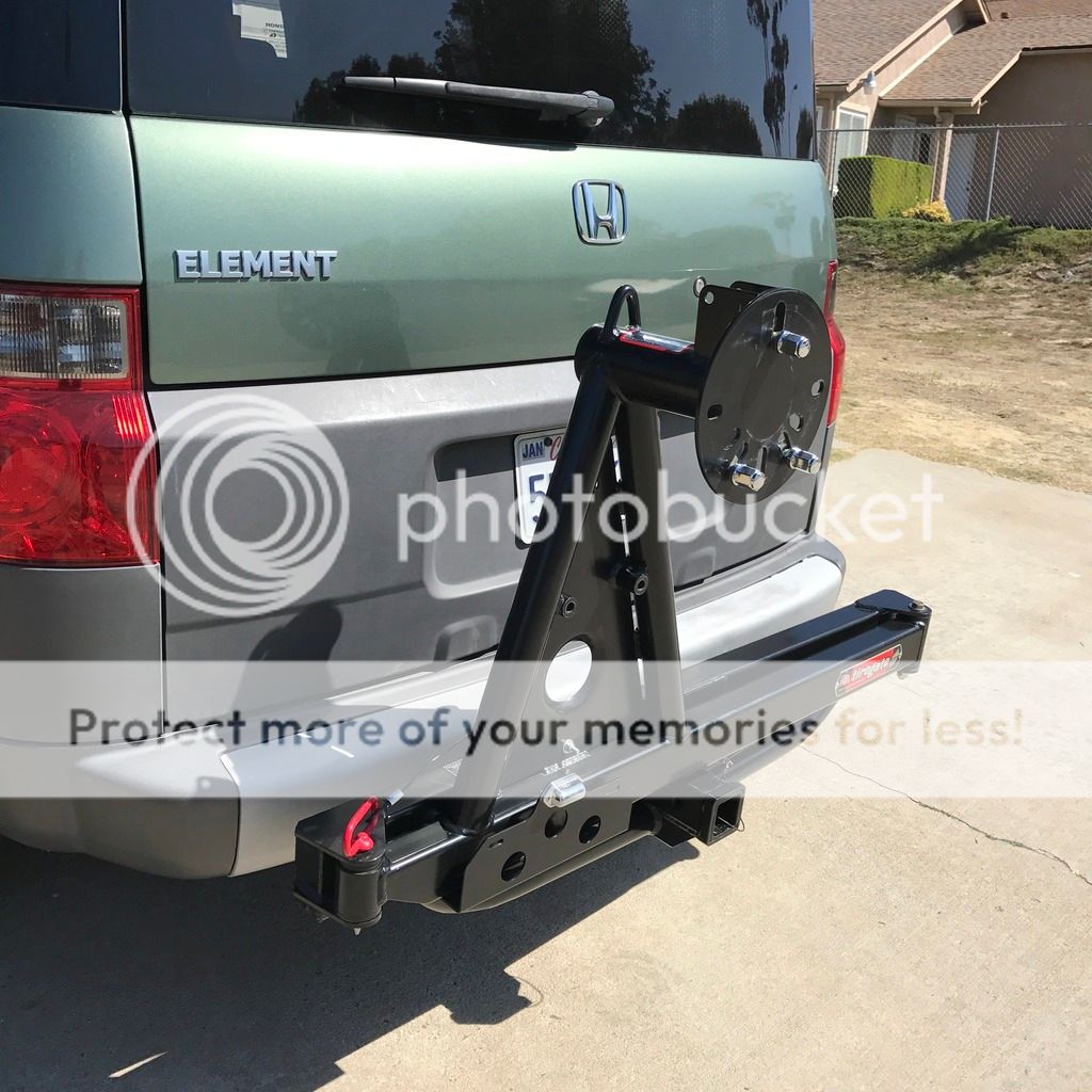 Custom bumper with swing away spare tire | Honda Element Owners Club